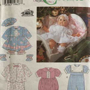 Vintage Sewing Pattern 20 Baby Doll Clothes Wardrobe Dresses Romper ...