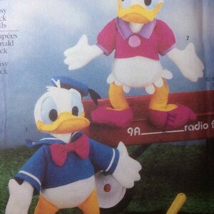 Vintage Sewing Pattern Walt Disney Classic Donald and Daisy Duck Dolls ...
