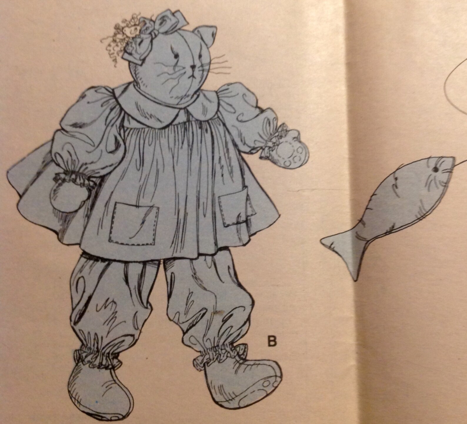 Sewing Pattern Folk Art Stuffed Cat Family Dolls Toys and - Etsy