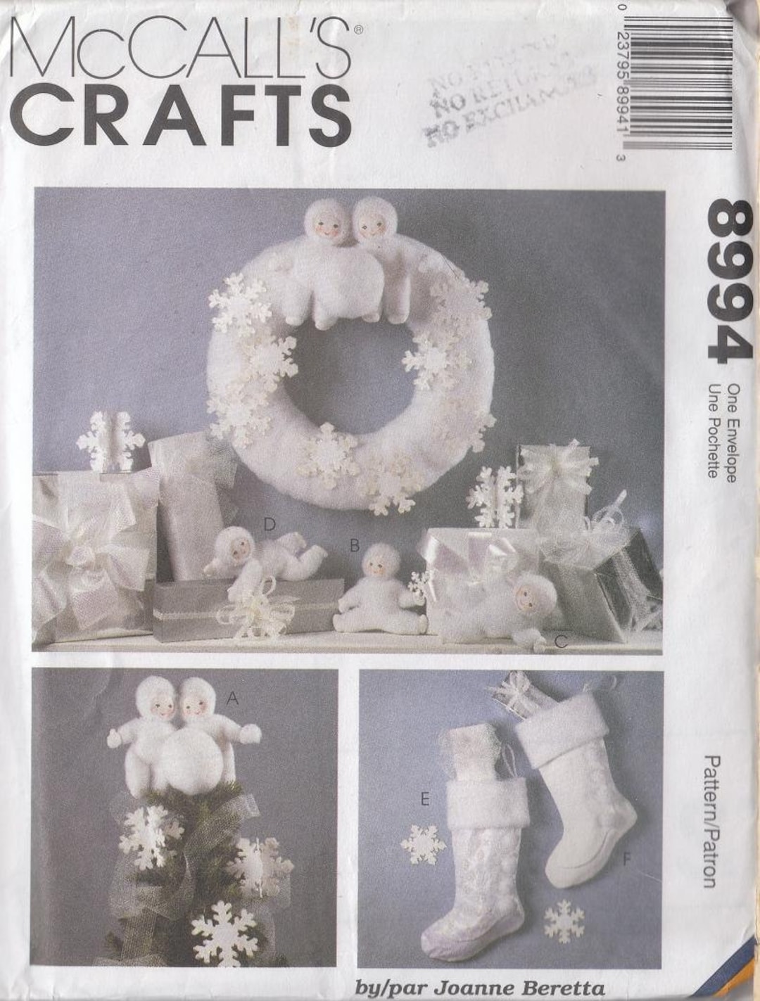 SNOWBABIES Sewing Pattern Decorations Ornaments Decor Christmas ...
