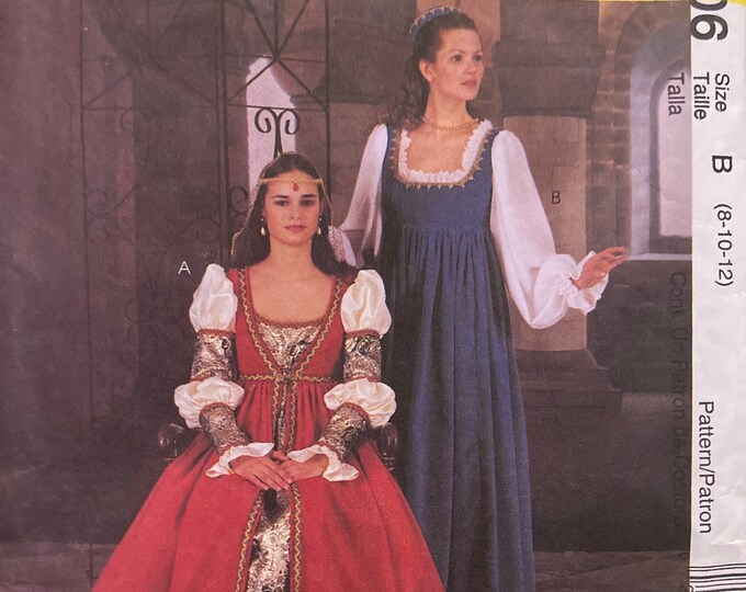 Costume Sewing Pattern Renaissance Gowns Size Misses 8-10-12 UNCUT 2000 ...