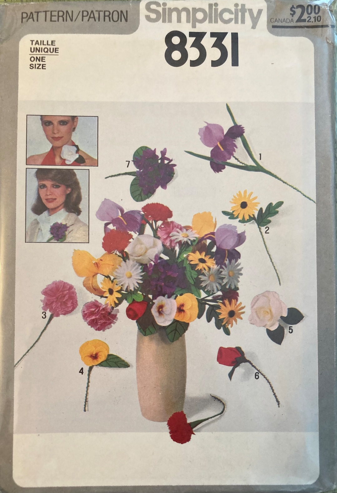 Vintage Flower Making Sewing Pattern Silk Organza Georgette Satin Iris ...