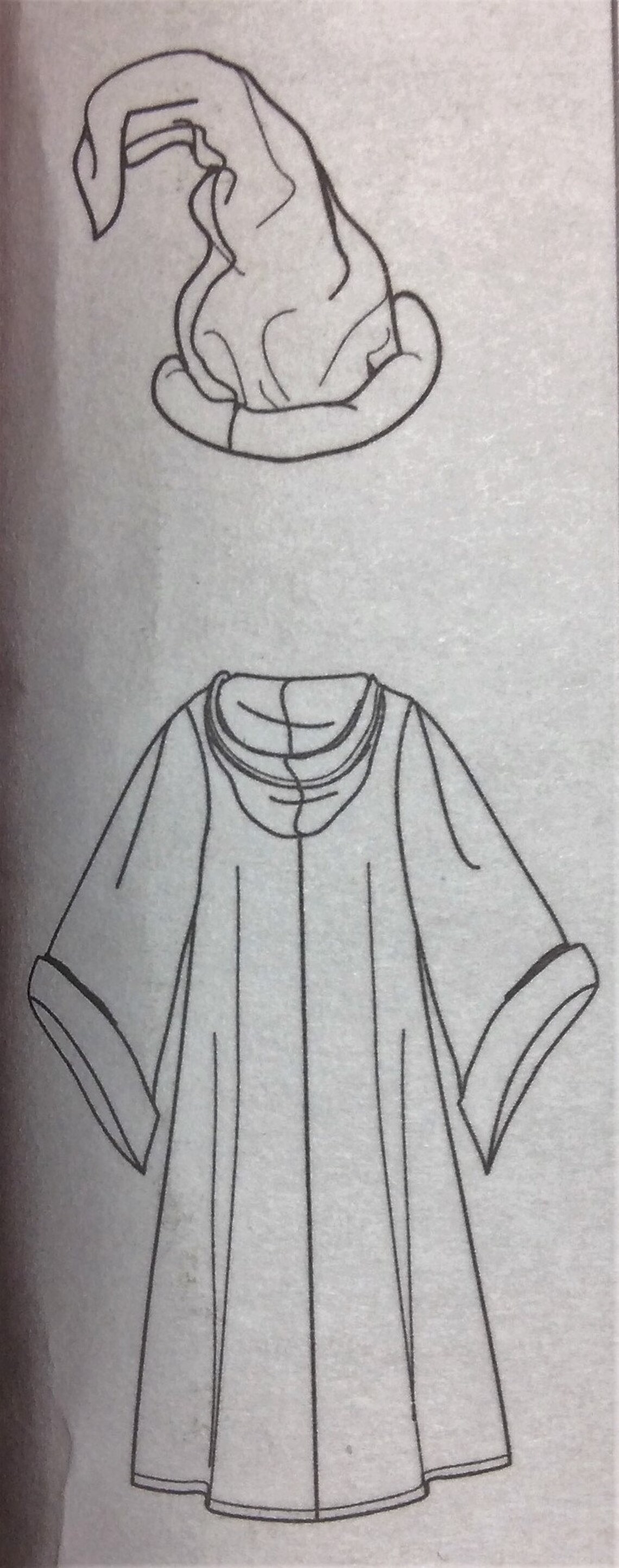 Children's Costume Sewing Pattern Wizard Robe Hood and Hat - Etsy