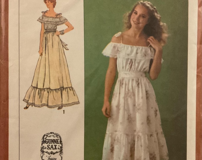 Vintage Sewing Pattern 1979 Gunne Sax Jessica Evening Dress off ...
