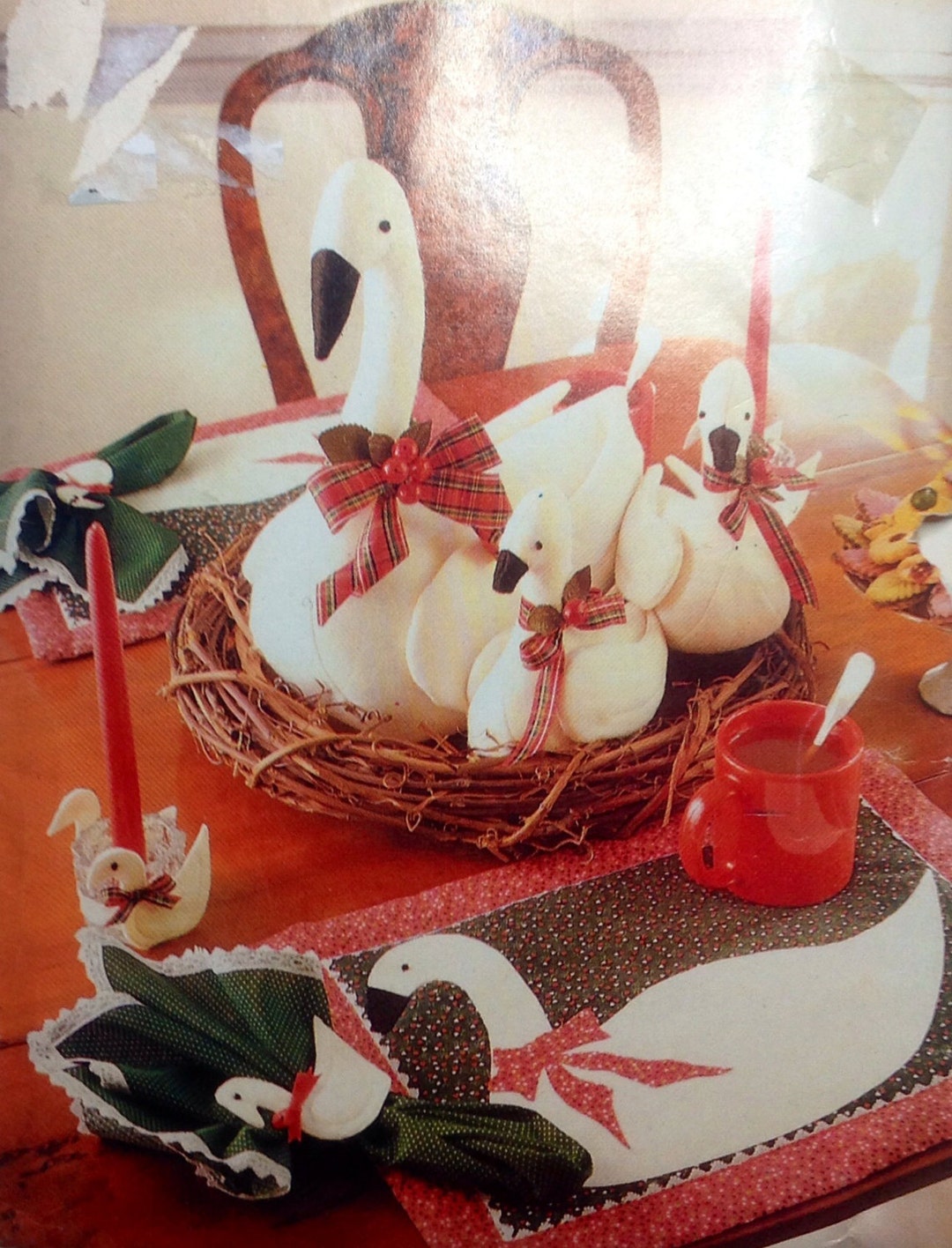 Vintage Sewing Pattern Stuffed Geese Seasonal Decor 1987 Tableware ...