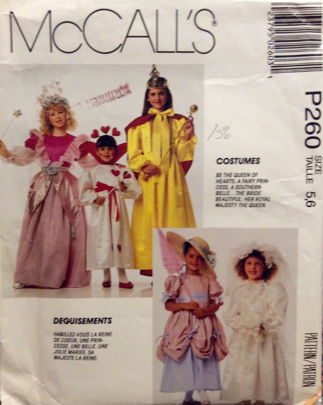 Girls' Character Costume Sewing Pattern Southern Belle Princess Gown ...