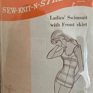 Vintage Sewing Pattern Retro One Piece Bathing Suit 1969 Ladies ...