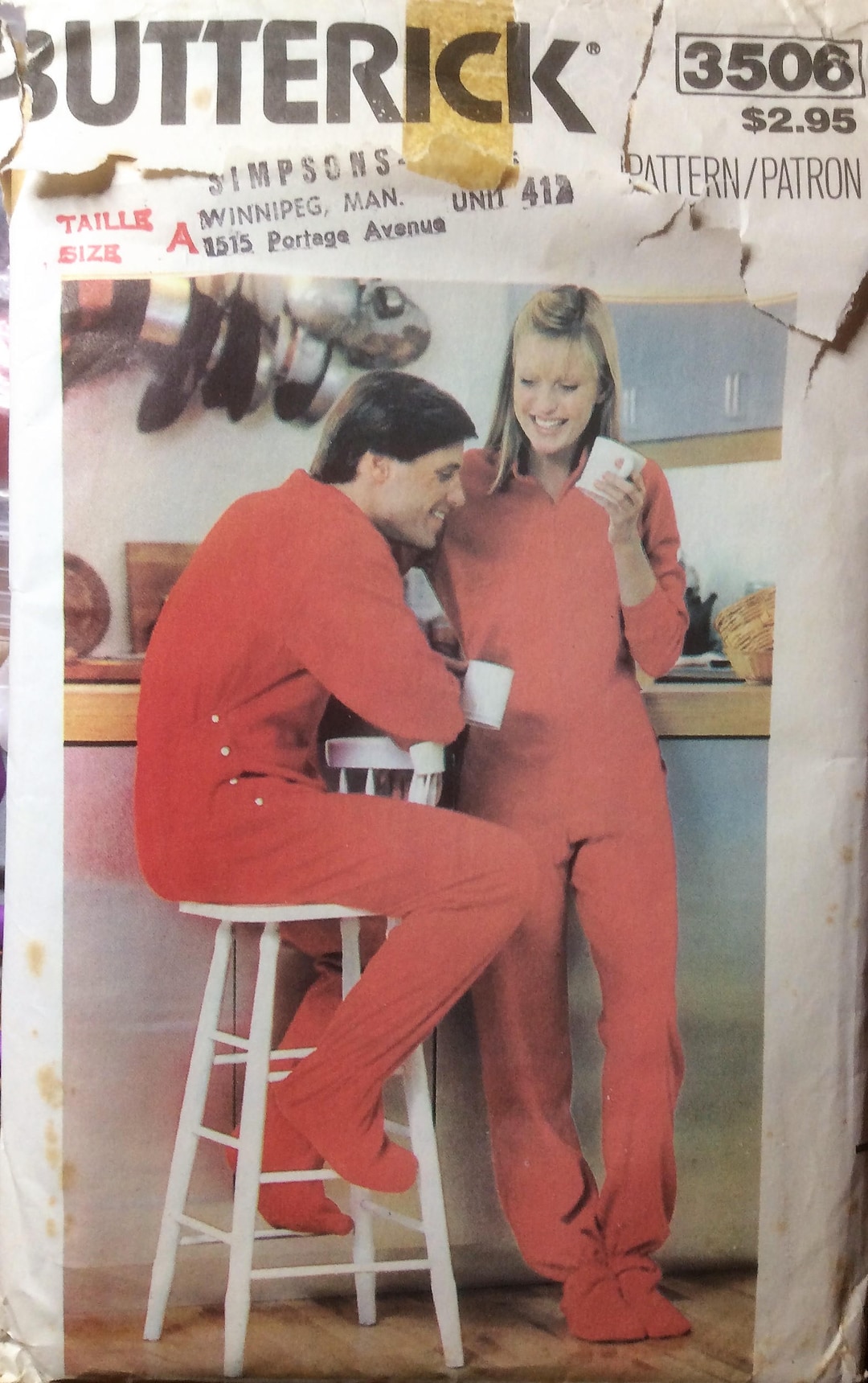 Vintage Onesie Pajamas Longjohns Union Suit Combination Underwear Style ...