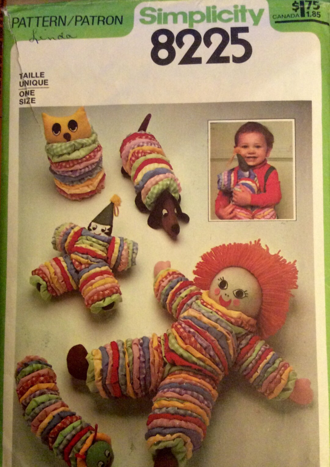 Vintage Sewing Pattern Puffed Circle Yoyo Stuffed Toys Dolls Dog Owl ...