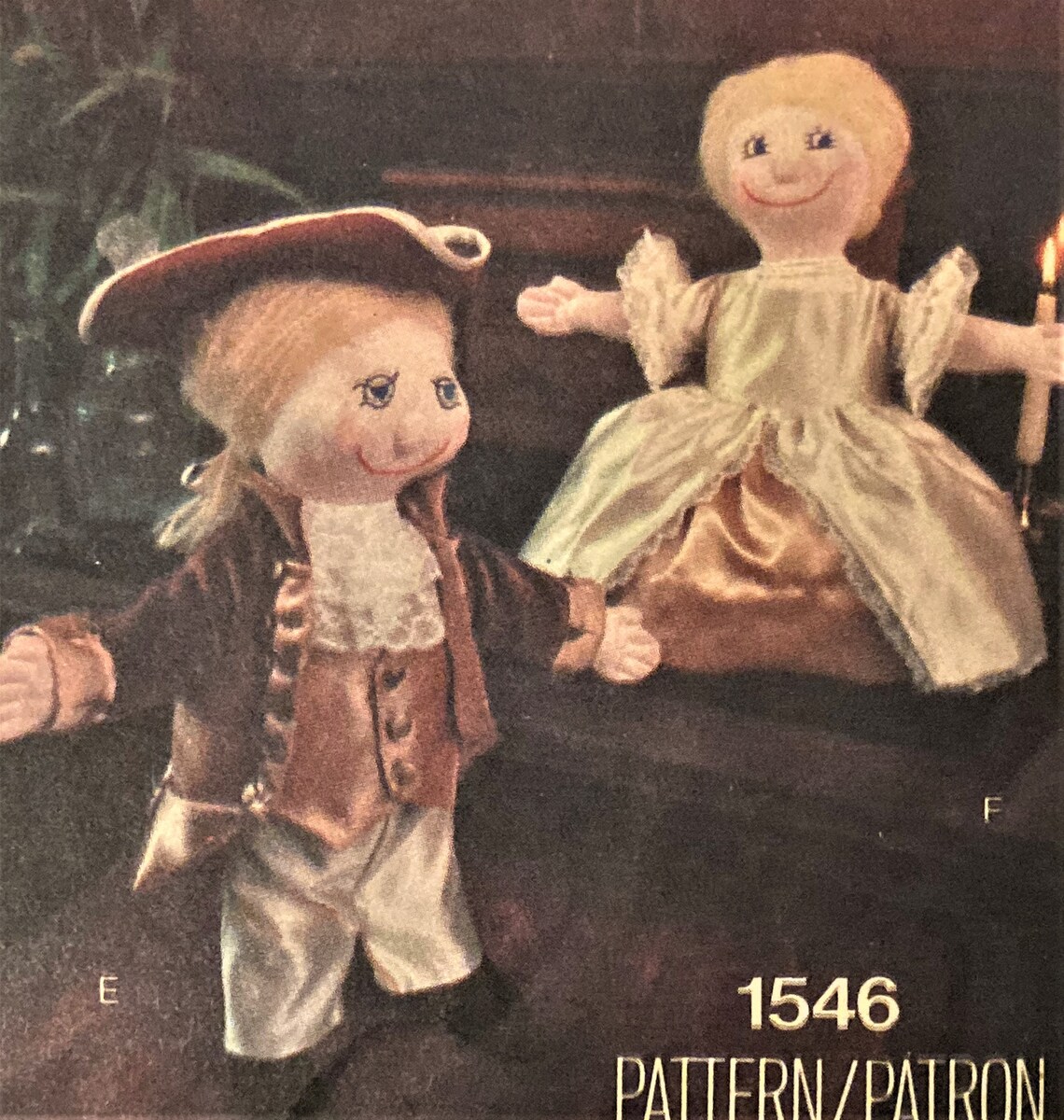 Vintage Dolls and Clothes Decor Sewing Pattern Colonial | Etsy