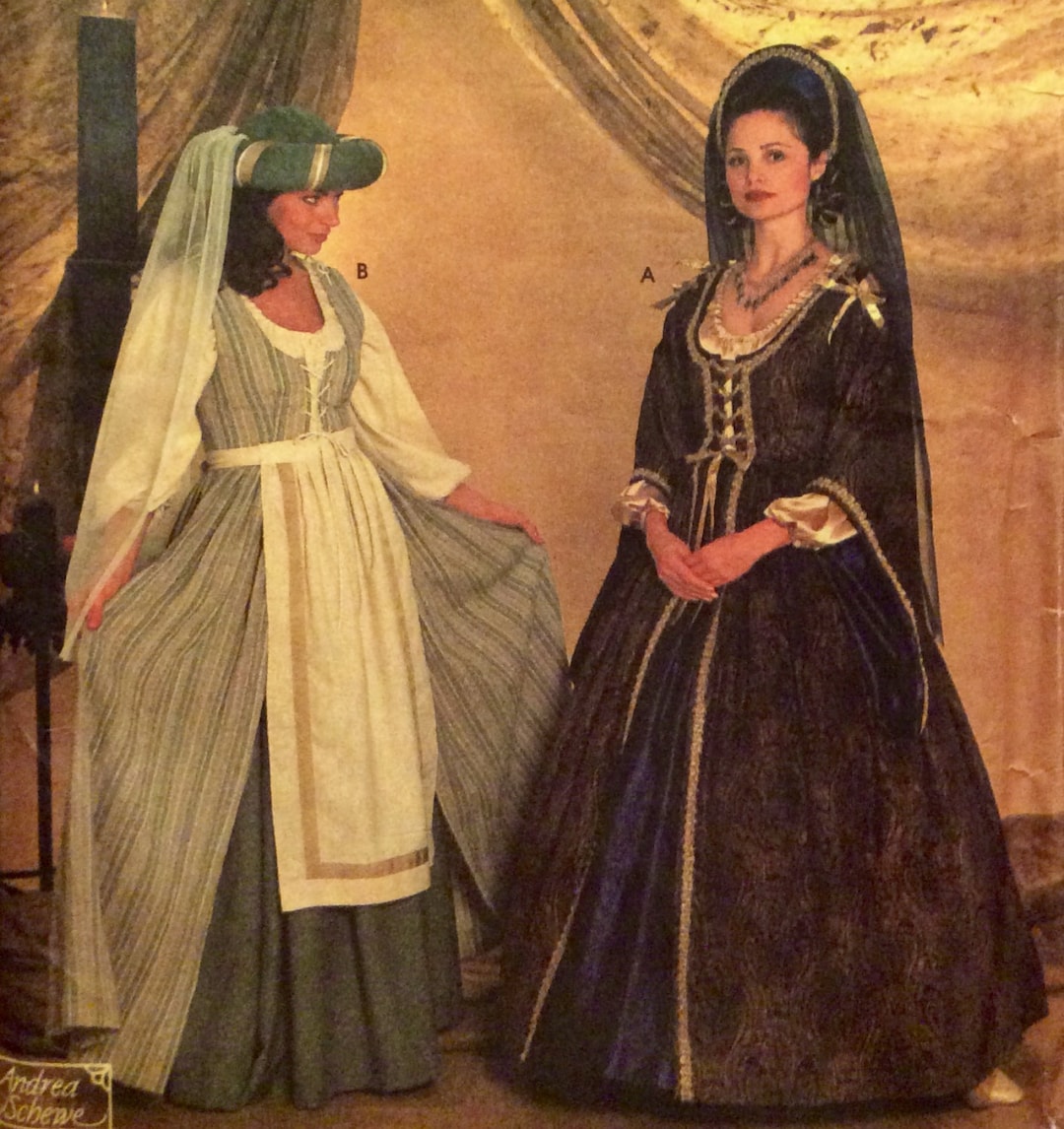Costume Sewing Pattern Tudors Renaissance Gowns Size Misses 10-12-14 ...