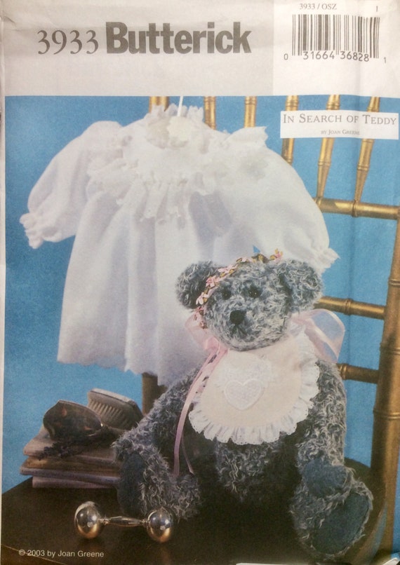 Sewing Pattern Stuffed Jointed Dressed Victorian Teddy Bear | Etsy