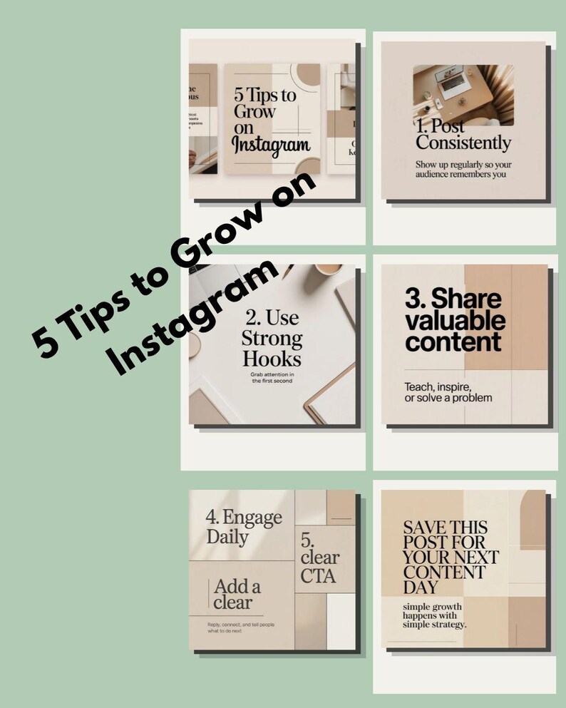 50+ Instagram Carousel Templates | Social Media Manager Content Kit ...