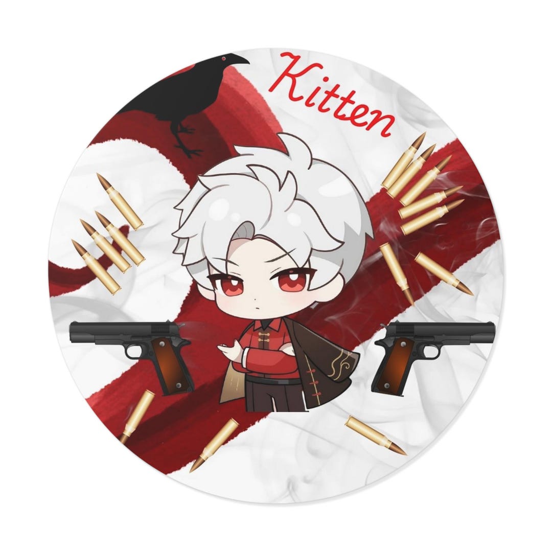 Chibi Sylus Round Vinyl Stickers | Kitten | Love and Deepspace ...