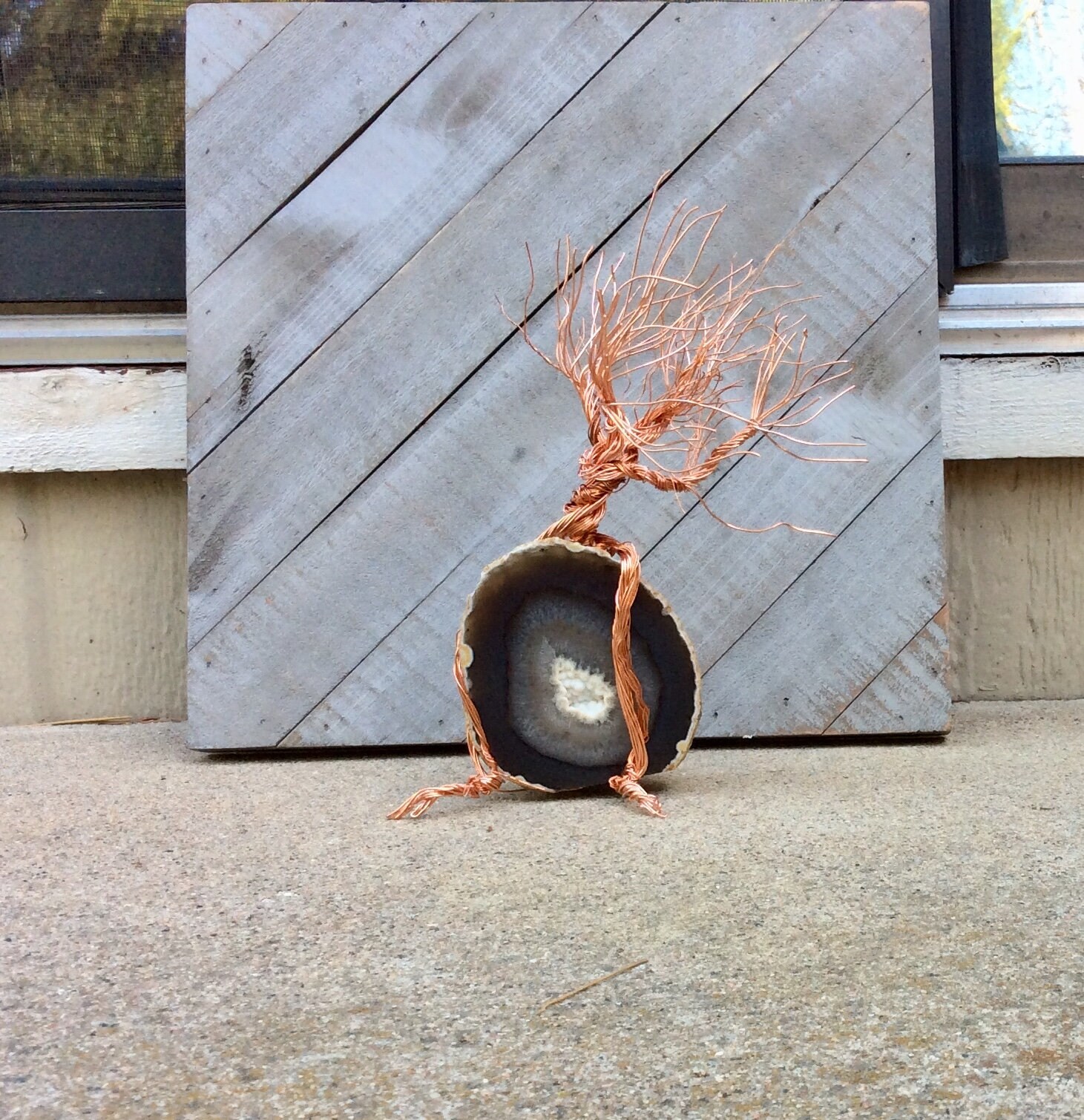 Copper Tree. Geode Coffee Table Tree Art. Desk Accessory. Sculpture ...