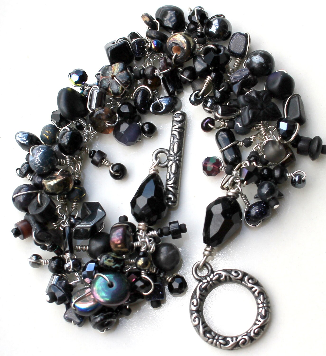 Costume Jewelry Bracelet. Edgy Black Fringe Bracelet. Gothic by ...