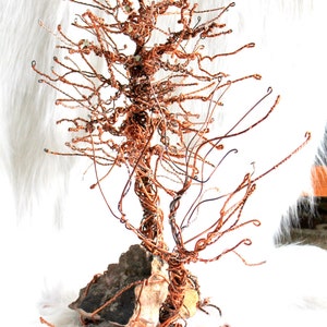Jewelry Tree / Upcycled Wire Sculpture / Desk Ornament / Copper ...