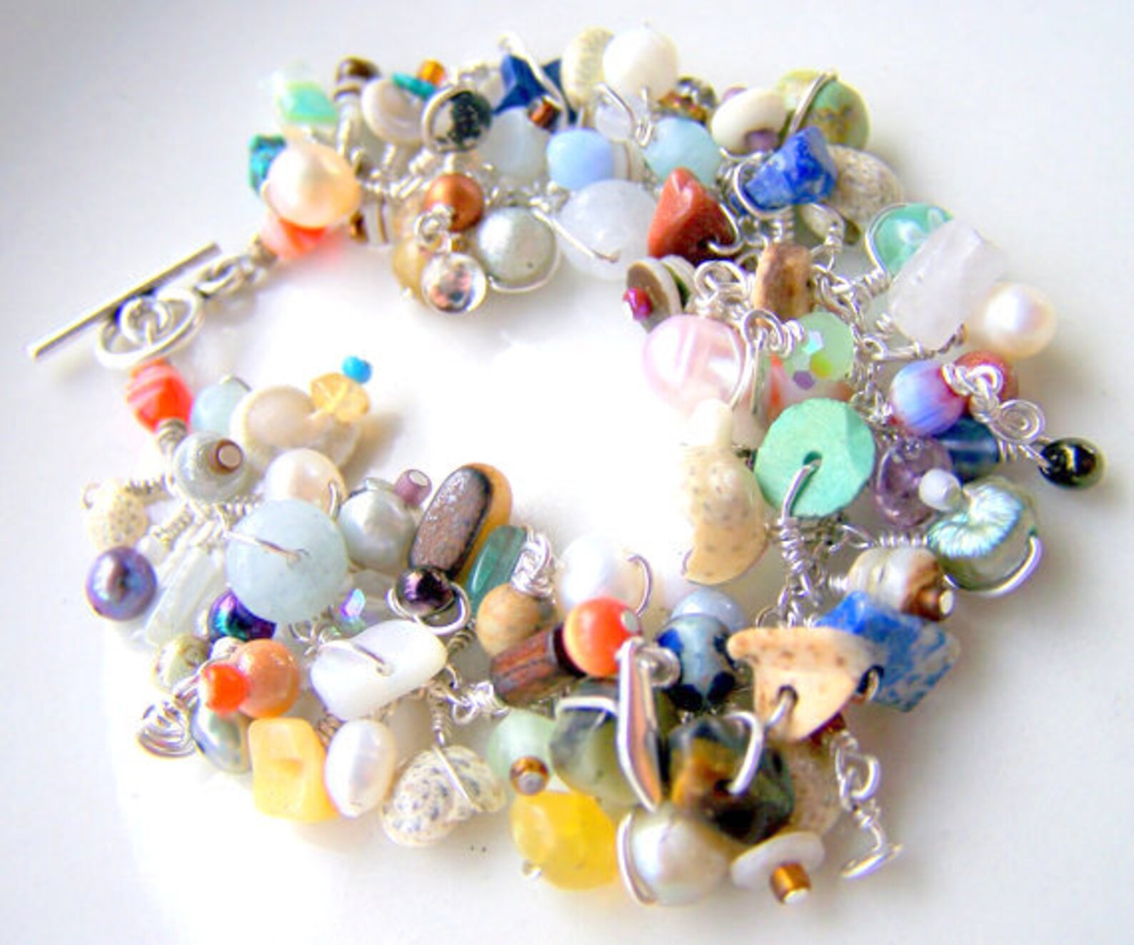 Uniquenecks Bracelet. Beaded Finge Bracelet. Sterling Silver. - Etsy