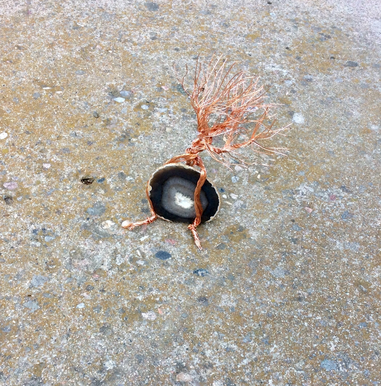Copper Tree. Geode Coffee Table Tree Art. Desk Accessory. Sculpture ...