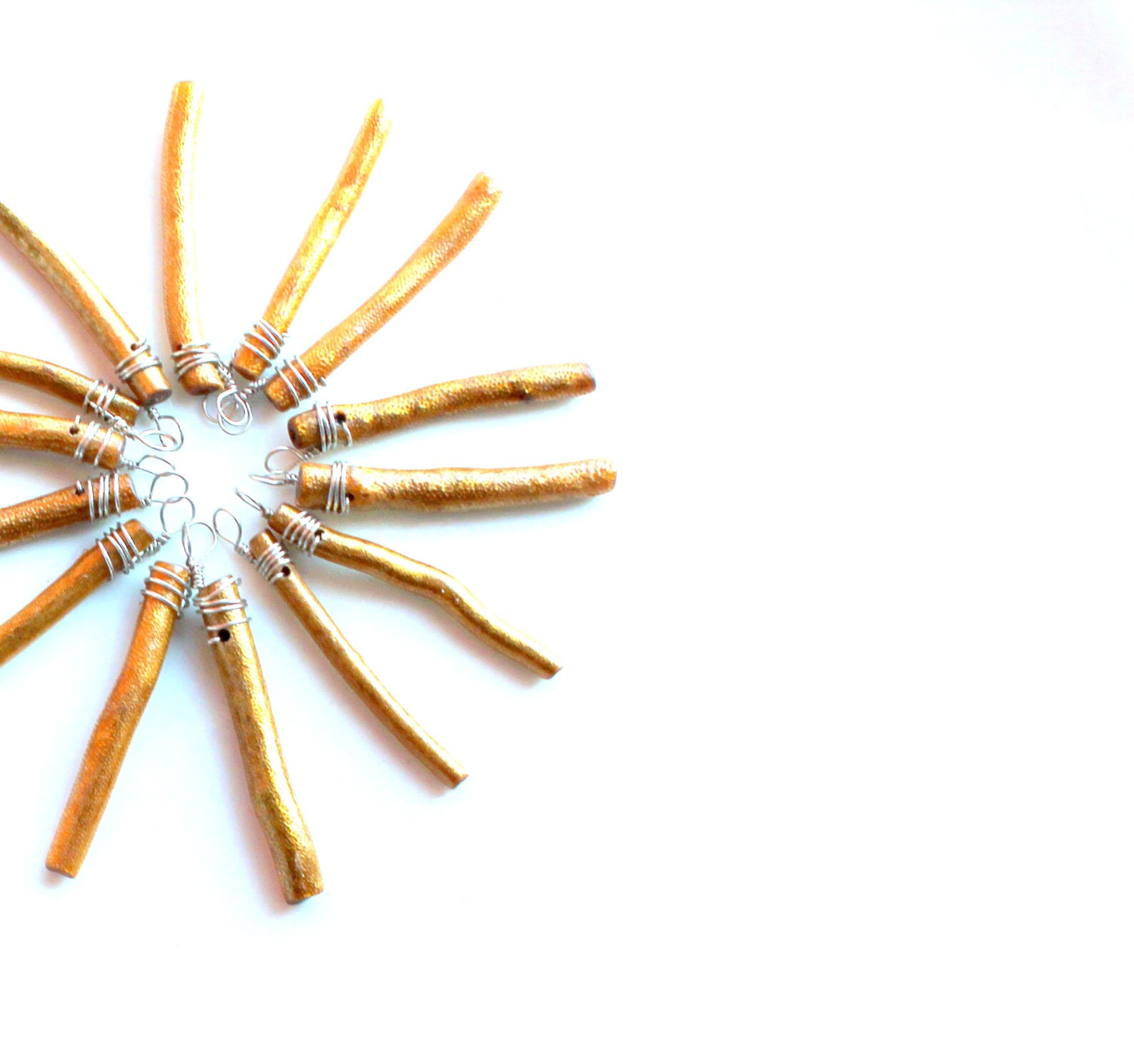 Gold Coral Sticks 10 for 10. Wire Wrapped Sea Coral Crafting - Etsy