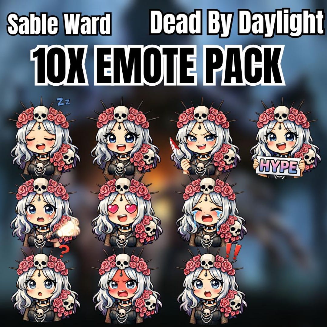 Sable Ward Emote Pack | Dead by Daylight Twitch Emotes | Kawaii Chibi ...