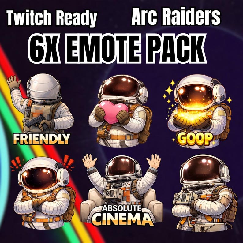 Arc Raiders Twitch Emotes Pack | Youtube, Kick, Discord Emotes ...