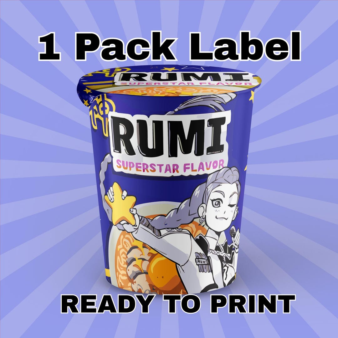 Rumi | Kpop Demon Hunters | Cup Noodle Ramyeon Label | Cosplay Party ...