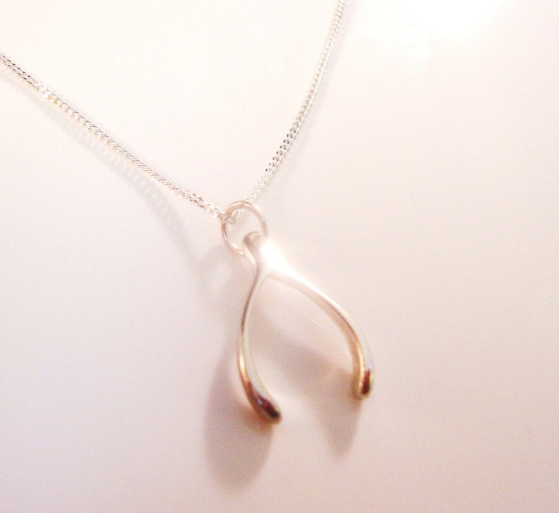 Sterling Silver Wishbone Necklace-925 hallmarked wishbone | Etsy