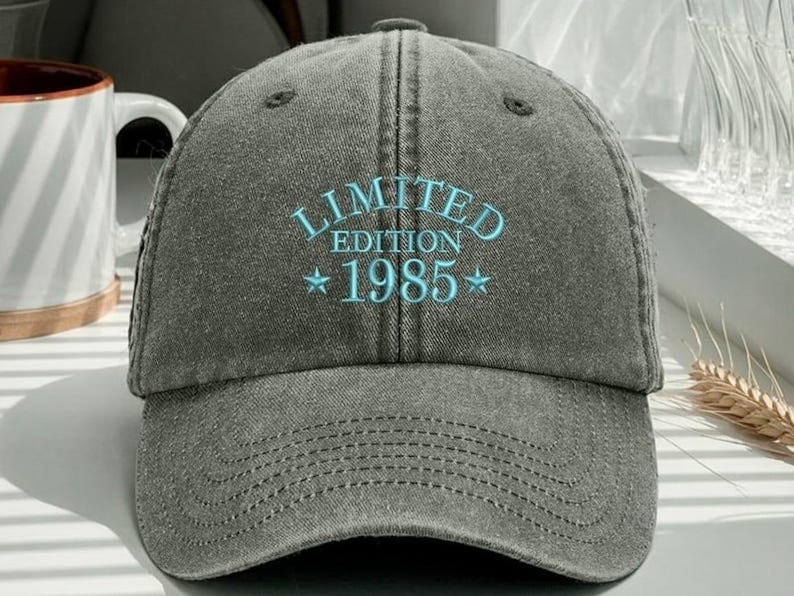 Custom Birthday Hat, Embroidered Age Cap, Personalized 50th 60th 70th ...