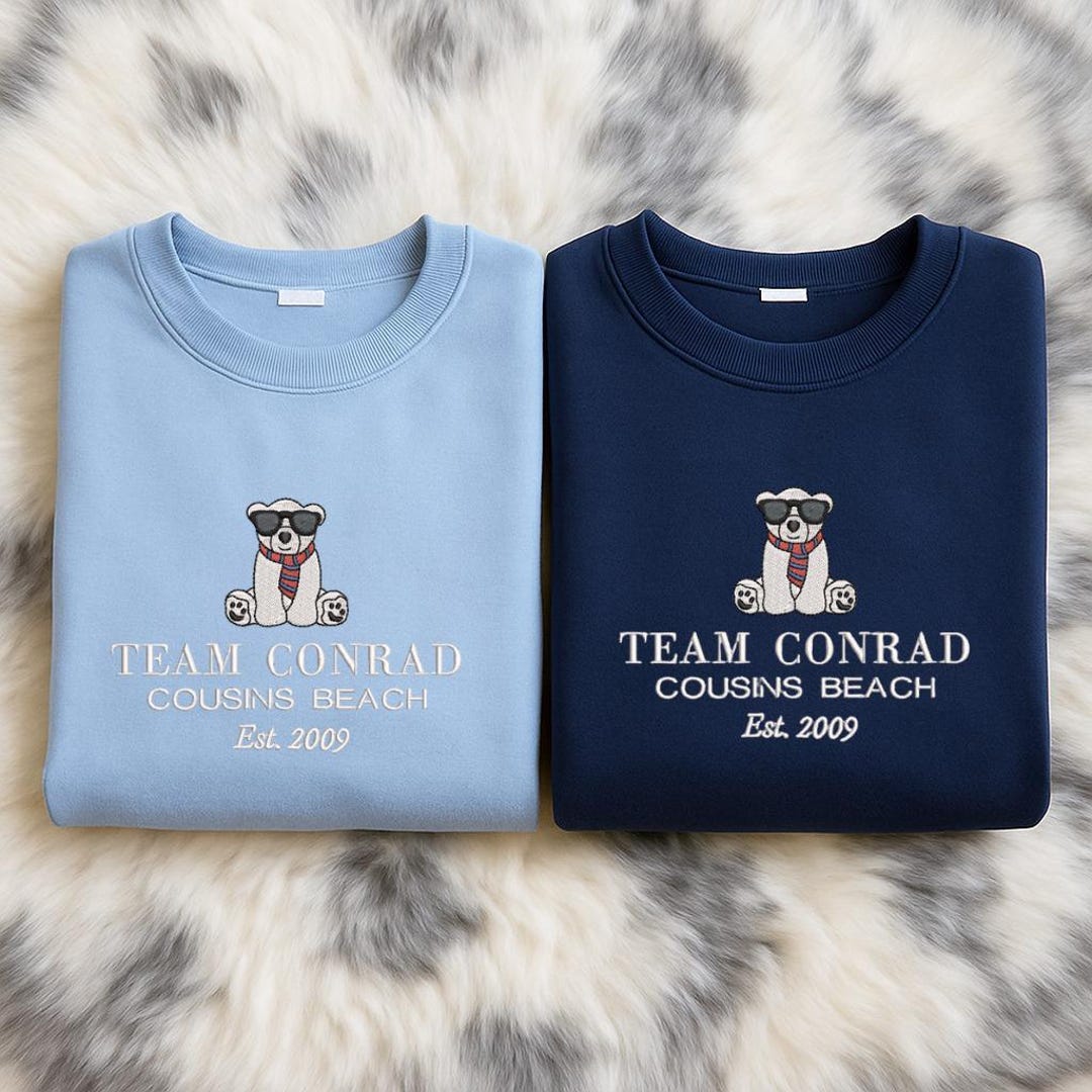 Team Conrad Sweatshirt Cousins Beach Embroidered Crewneck Summer I ...