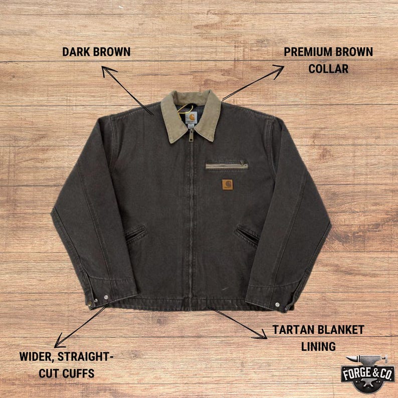 Dark Brown Vintage J97 Detroit Jacket Carhartt - Etsy Australia