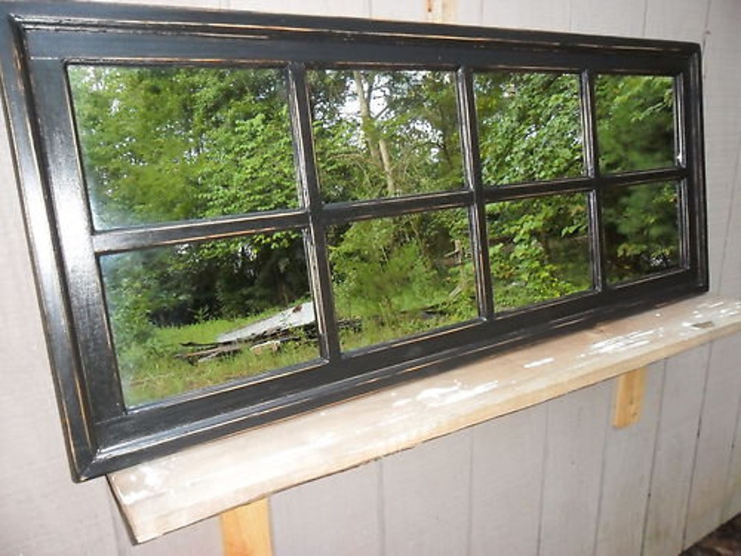 Solid Black Rectanle Window 24 X 48 Mirror Window Pane Window