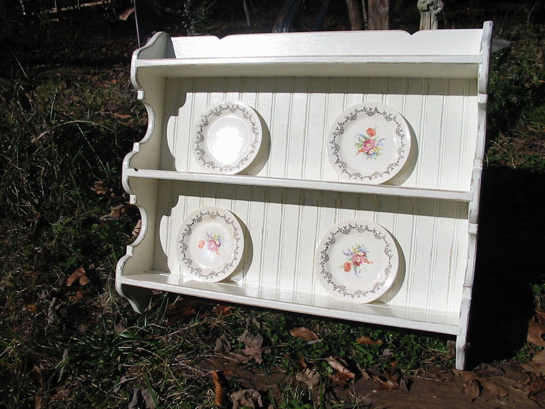 Pottery Plate Rack , Cottage Wall Shelf,. 24 28 32 36 40 45 Wide - Etsy