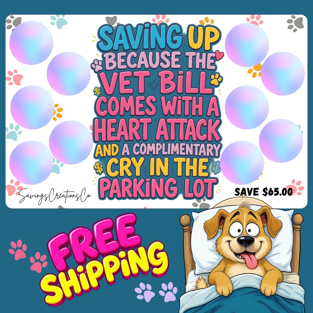 Pet Savings Challenge, Scratch and Save, Scratchoff Pet Game - Etsy