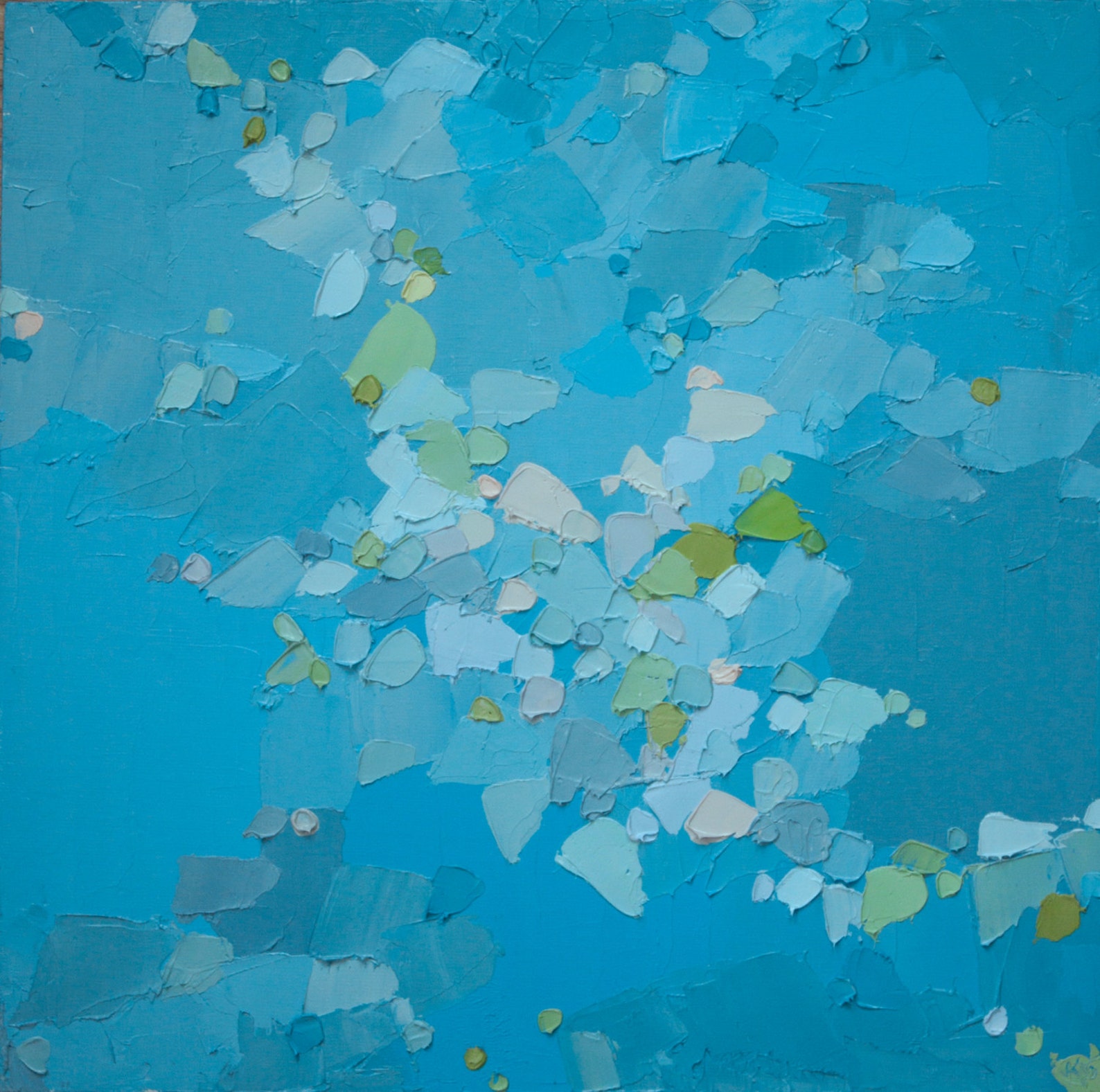 A Piece of the Sky, a Piece of the Flower - Original Oil Painting ...