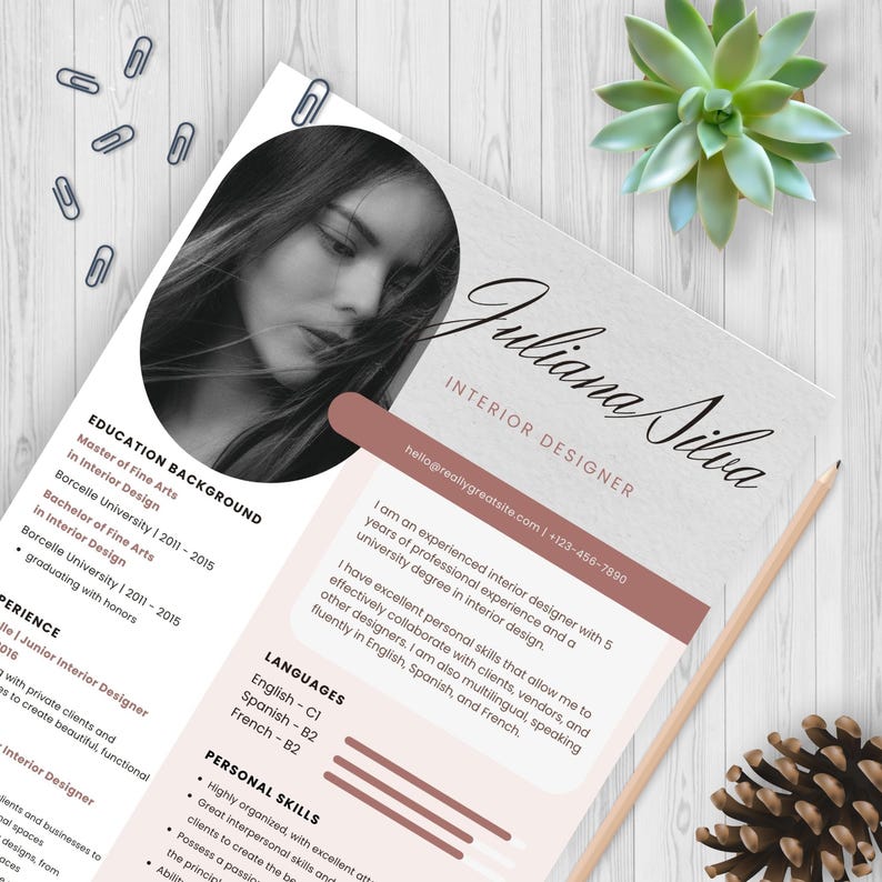 Modèle de CV ATS 2025 | Modifiable dans Word, Google Docs, Canva ...