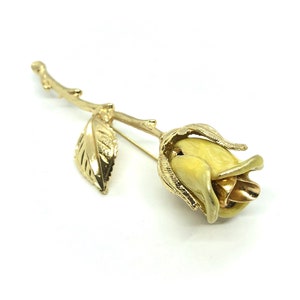 The ROSE Brooch Wedding Brooch Vintage Style Brooch Rose Brooch Yellow ...