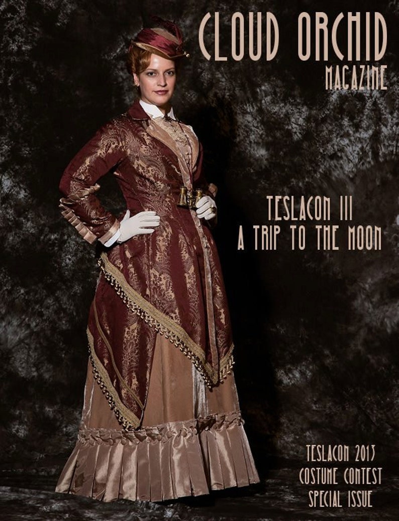 Victorian Gown, Steampunk Walking Dress, Stunning 1880's Couture ...