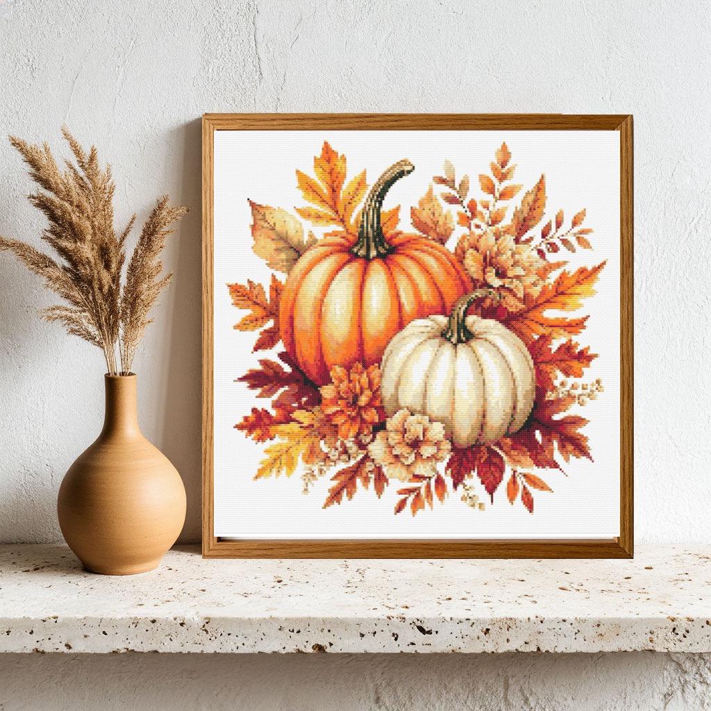 Autumn Pumpkins Cross Stitch Pattern: Fall Decor (PDF Pattern) - Etsy