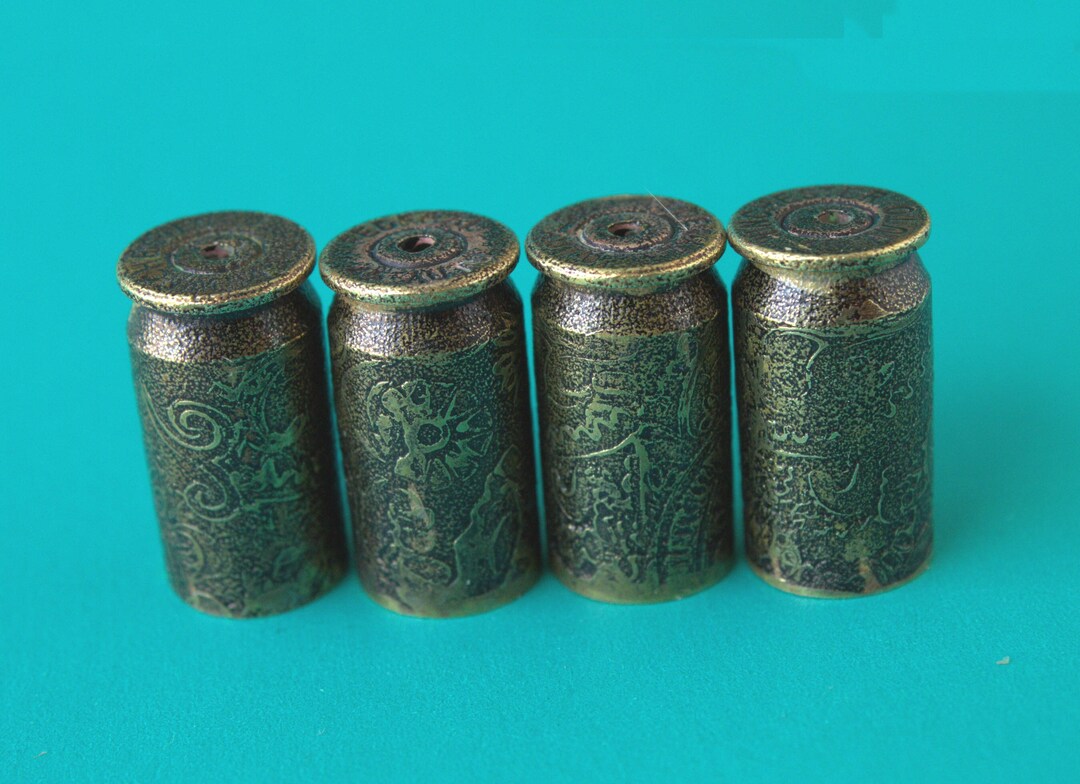 4 Lightly Etched Brass Bead Caps With Rustic Etched Textures Like An Ancient Rustic Dig Find