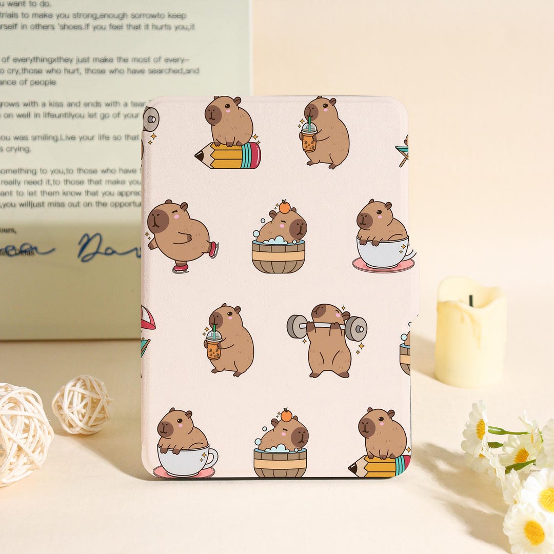 Cartoon Capybaras Kindle Case for Paperwhite 12th 7", Kindle Paperwhite ...