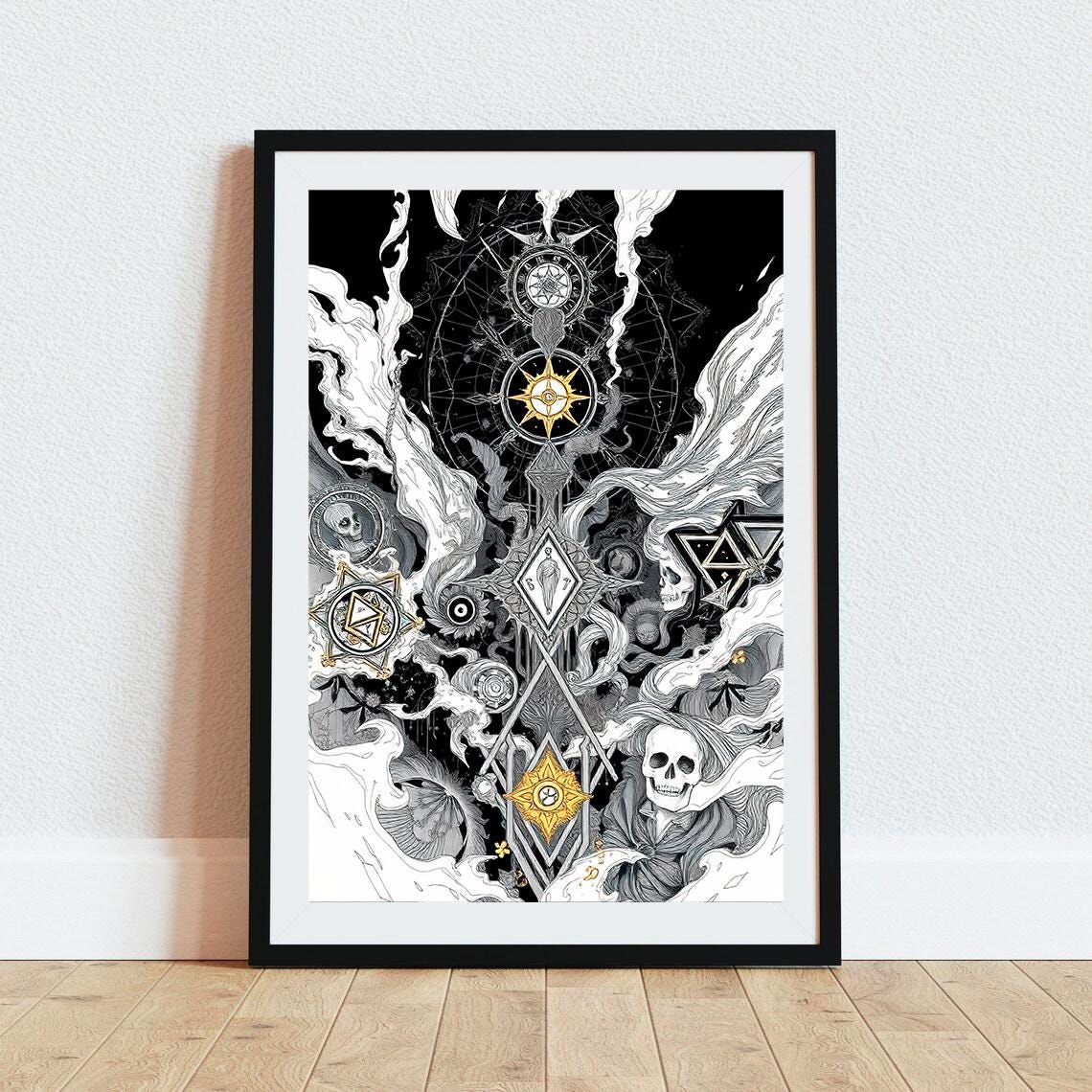 Cosmic Ritual - Occult Alchemy Poster, Mystical Dark Academia Print ...
