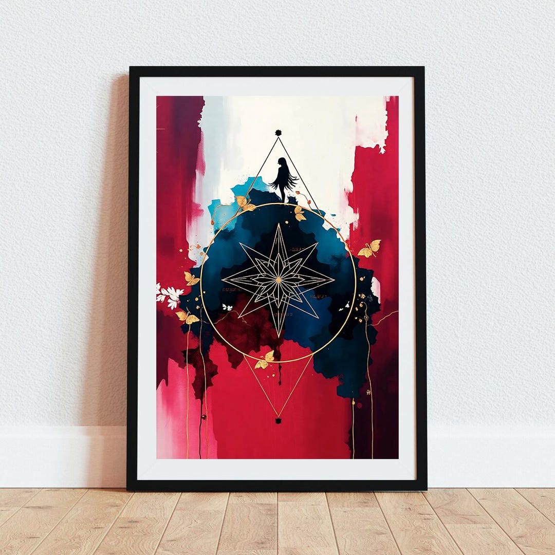 Magic Emblem #04 Abstract Occult Sigil Art | Sacred Geometry, Celestial ...