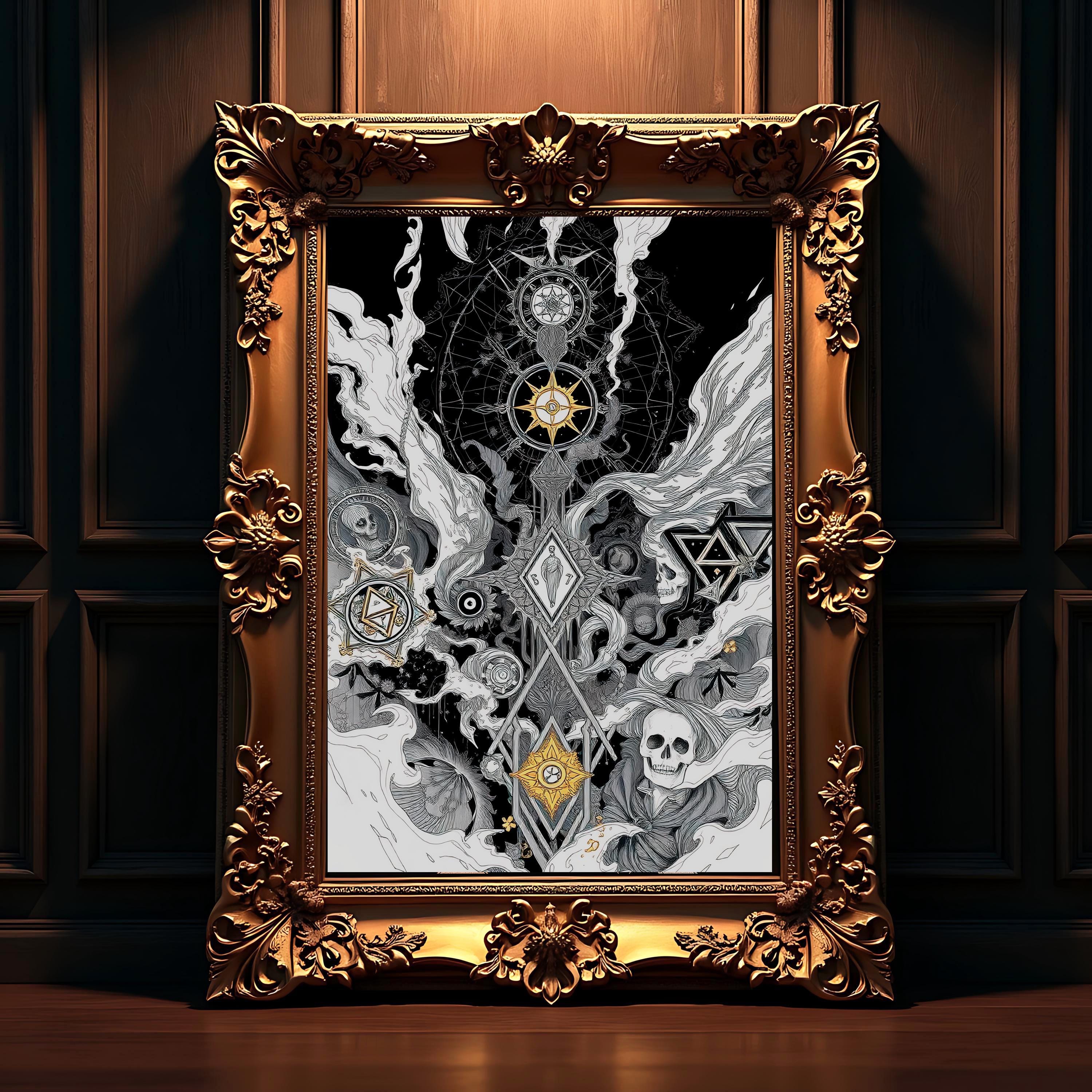 Cosmic Ritual - Occult Alchemy Poster, Mystical Dark Academia Print ...