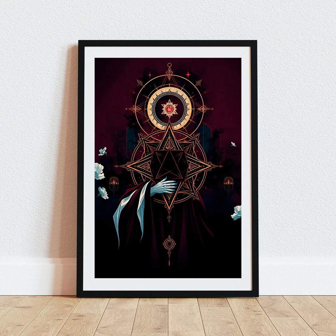 Blood Priest - Dark Occult Gothic Wall Art, Mystical Esoteric Print ...