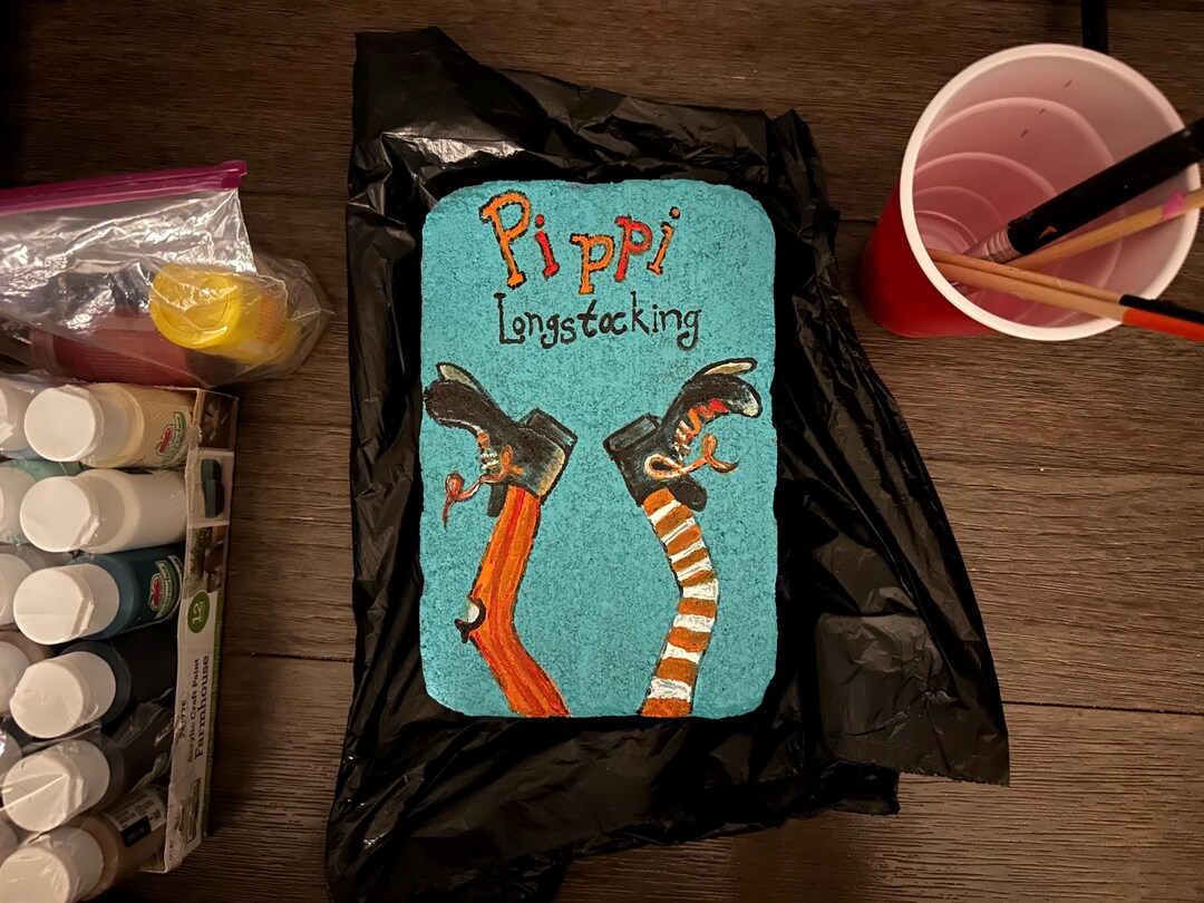 Pippi Longstocking Brick Paver Book Cover Art - Etsy