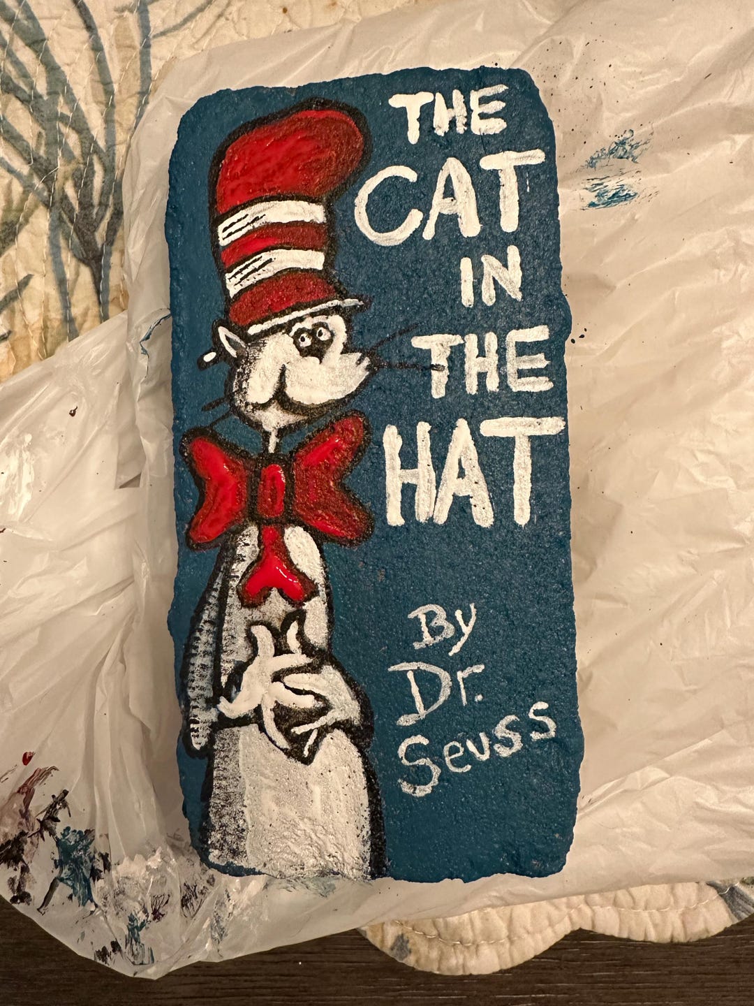 Cat in the Hat Brick Paver Book Cover Art - Etsy