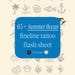 65+ Fineline Ocean Tattoos | Minimalist Summer Tattoo Flash Sheet ...