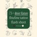 75+ Quiet Nature Tattoos | Fine Line Flash Sheet Bundle | Minimalist ...