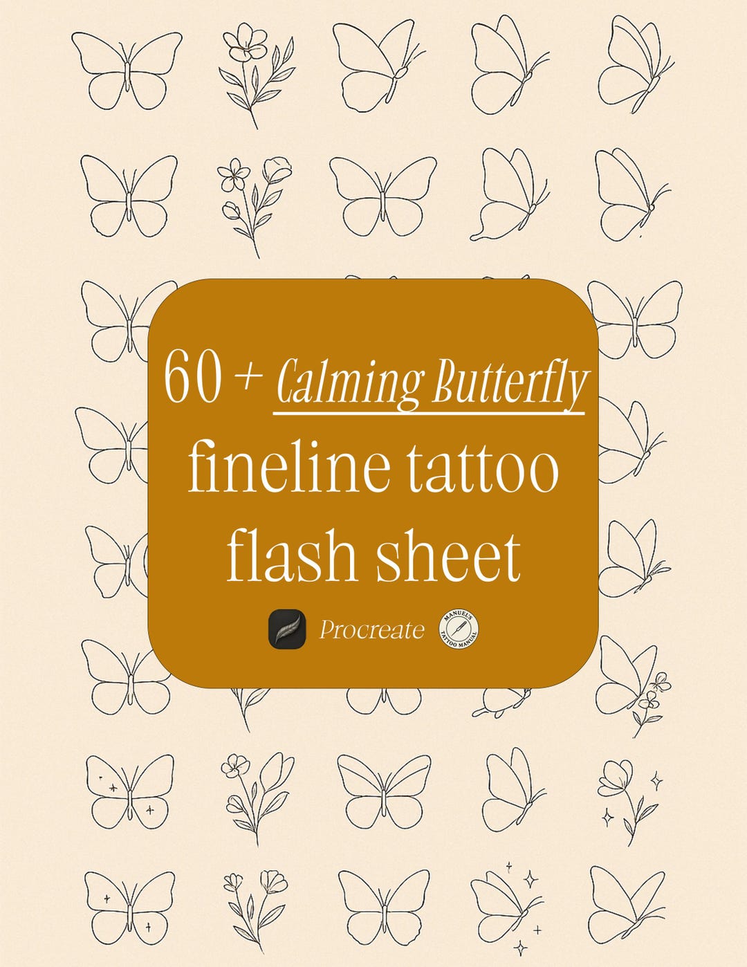 60+ Butterfly Tattoos | Calming Fineline Flash Sheet | Minimalist ...
